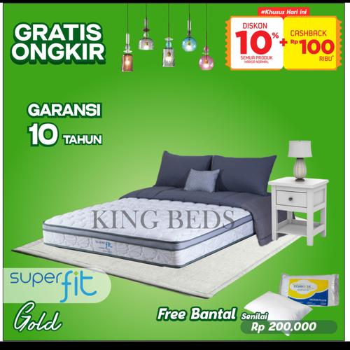 Jual Comforta Spring Bed Superfit Gold Putih KASUR ONLY 160 180 200 120 ...