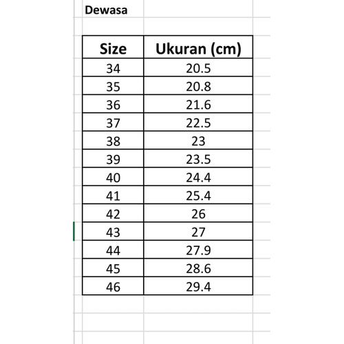 Jual size chart sepatu olahraga pria, wanita, remaja - Kota Surabaya ...