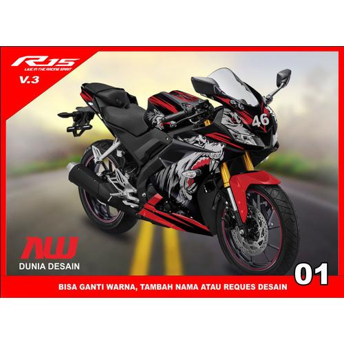 Jual Sticker Decal R15 V3 Desain 01 - Kota Kediri - Dunia Desain ...