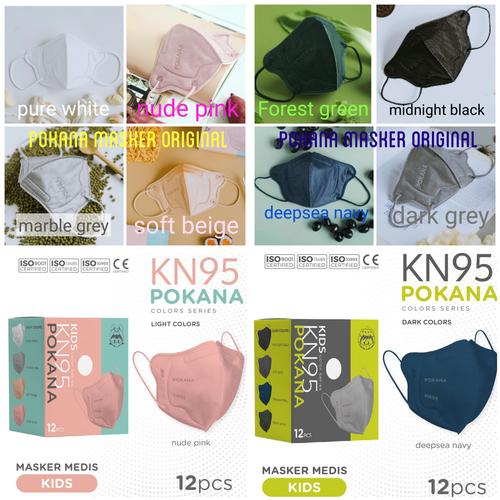 Jual MASKER POKANA KN95 KIDS 6PLY MASKER ANAK 4-15 TAHUN TERBAIK isi 12 ...
