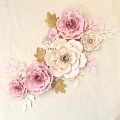 Jual Backdrop Bunga Kertas Dekorasi - Paper Flower Backdrop Set B ...