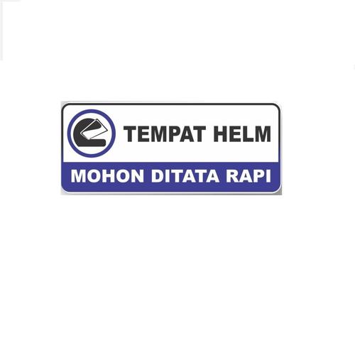 Jual sign stiker tempat helm / helmet - sticker tempat helm - 30x10 ...