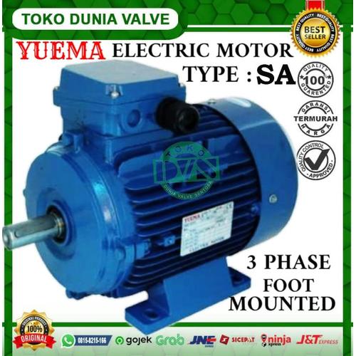 Jual YUEMA ELECTRIC MOTOR 2.2kw / 3hp 3 PHASE Foot Mounted - Jakarta ...