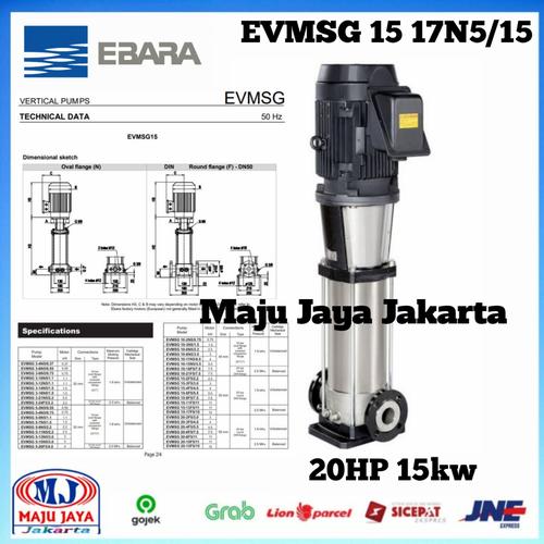 Jual Pompa Air Booster EBARA EVMSG 15 17N5/15 20hp 15kw Vertical Multistage - Jakarta Barat ...