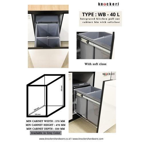 Jual KITCHEN CABINET BIN WITH SOFT CLOSE / WB-40 L / KN - Jakarta Utara ...