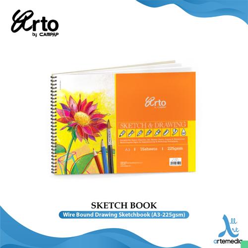 Jual Buku Sketsa Arto A3 225gsm Wire Bound Drawing Sketchbook - Kota ...