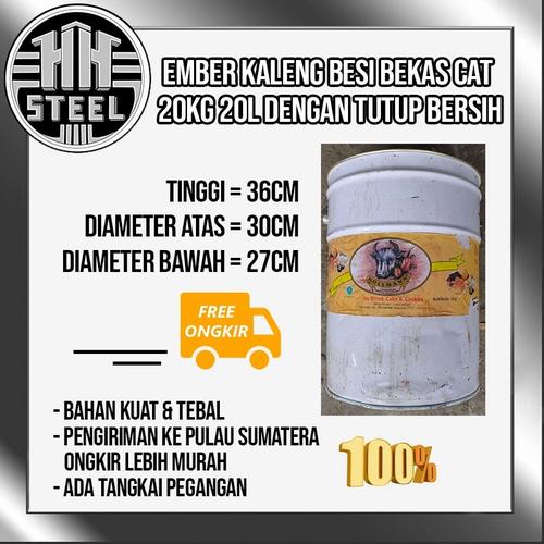 Jual Ember Kaleng Besi 20 L 20 kg tong jerigen drum besi 20 L 20 KG ...