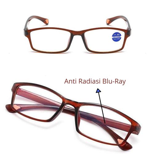 Jual Kacamata Baca (Plus) Lensa +1 s/d +4, Ringan dan Lentur - Plus 2.5 ...
