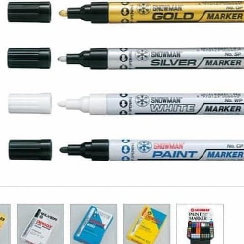 Jual Spidol permanen Gold White putih Silver Snowman - Silver - Jakarta ...