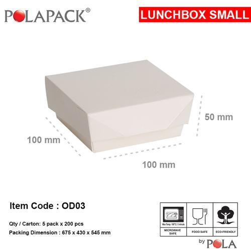 Jual POLACUP Kotak Makan Putih Lunchbox Small White OD03 - 200pcs ...