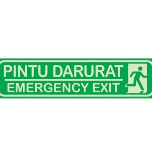 Jual SIGN AKRILIK PINTU DARURAT / EMERGENCY EXIT GLOW IN THE DARK ...