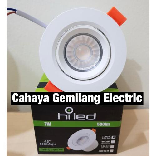 Jual Lampu spotlight cob led 7watt 7w hiled downlight sorot kap - 3000k ...