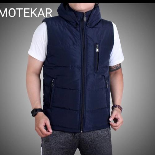 Promo jaket rompi pria/rompi pelindung dada/rompi keren premium - Biru ...