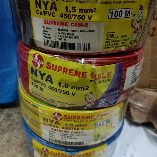 Jual Kabel Nya 1 x 1,5 mm supreme @100mtr - Hitam - Jakarta Pusat - Herna electric | Tokopedia