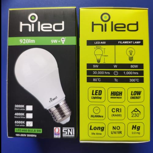 Jual Lampu Bohlam LED Hiled Bulb 9W 9 Watt Natural White 4000K E27 ...