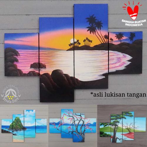 Jual HIASAN DINDING POSTER LUKISAN TANGAN ASLI PEMANDANGAN ALAM ...