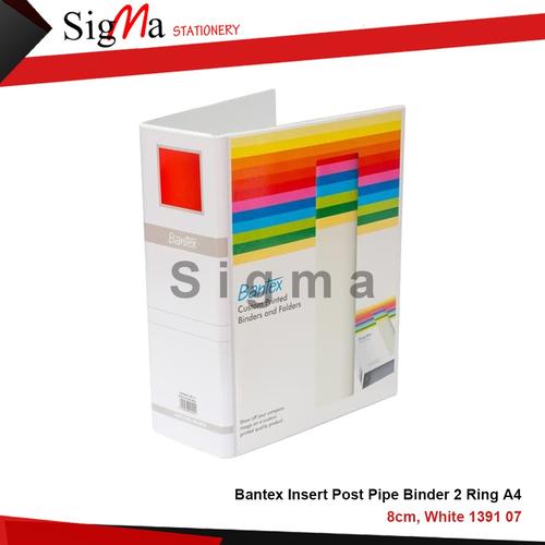 Jual BANTEX INSERT POST PIPE BINDER 2 RING 8CM A4 WHITE 1391 07 ...