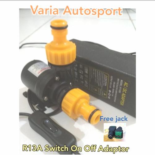 Jual Pompa Air Celup R13A Adaptor Switch On Off Mini DC 12V Kolam ikan ...