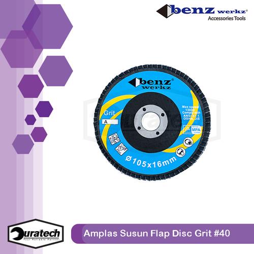 Jual Flap Disc 4 inch / Amplas Susun Gerinda Grit A40 / Amplas Tumpuk ...