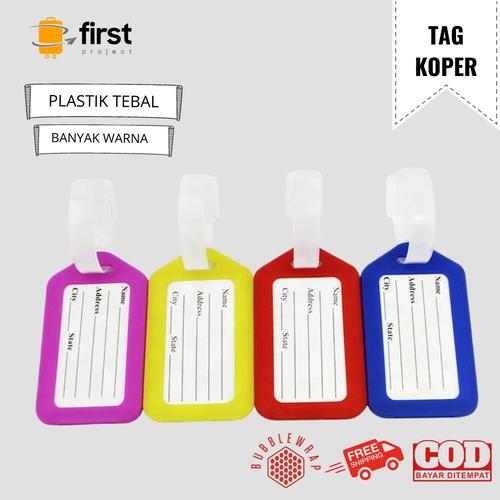 Jual Tag Koper Luggage Tag Label Nama Plastik Polos - Hitam - Jakarta ...
