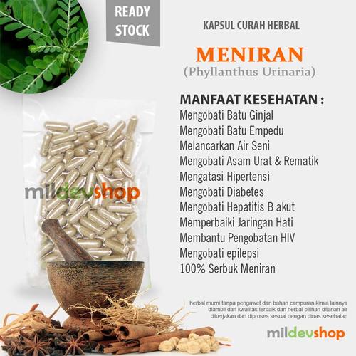 Promo MENIRAN 100 Kapsul Herbal Batu Ginjal Empedu Peluruh Kencing ...