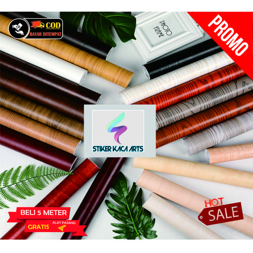 Jual wallstiker motif kayu/stiker dinding/stiker motif kayu - 1 - Kota ...