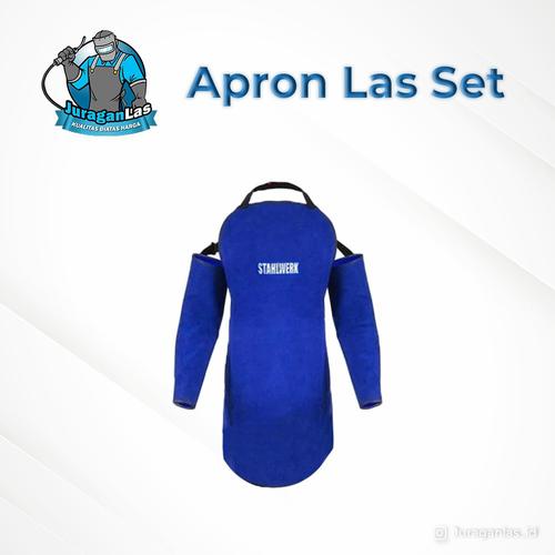 Jual Apron las set / apron kulit set / apron dada + lengan welding ...