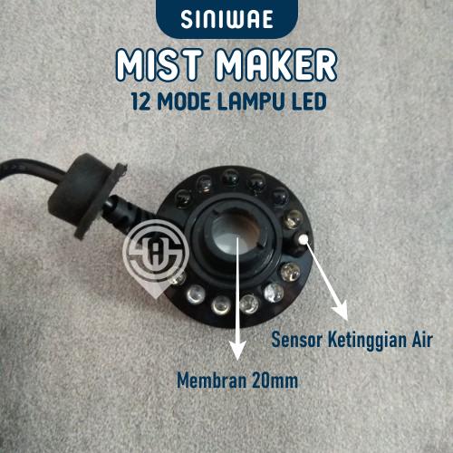 Jual Mist Maker Lampu LED Ultrasonik Mesin Kabut 20mm Body Plastik ...