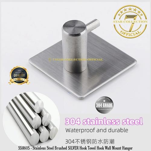 Jual SS860 - Stainless Steel Brushed Gold Robe Hook Towel Hook Wall ...