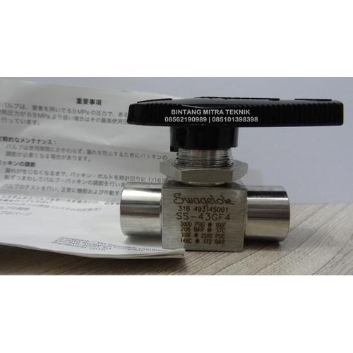 Jual BALL VALVE SWAGELOK SS-43GF4 1/4 INCH FNPT - Kota Bandung ...