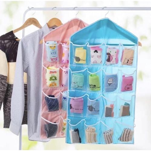 Jual Storage Gantung 16 Kantong Hanger Organizer Serbaguna Pouch Korean ...