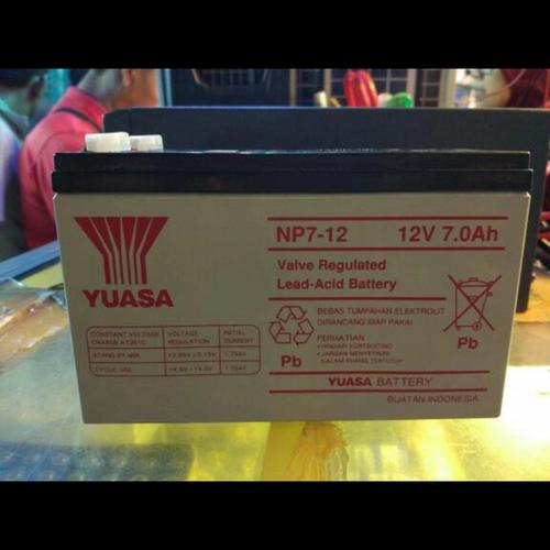 Jual Aki Baterai Kering UPS YUASA NP7-12 12v 7ah (Original) Garansi Resmi - Kota Surabaya ...