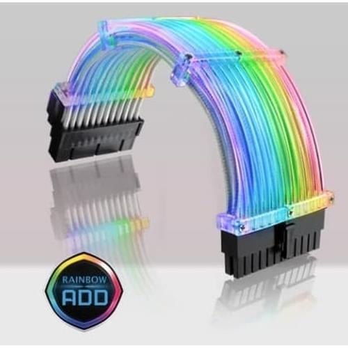 Jual 1STPLAYER RGB Led Power 24 Pin PSU Cable - Power Supply Cable RGB ...