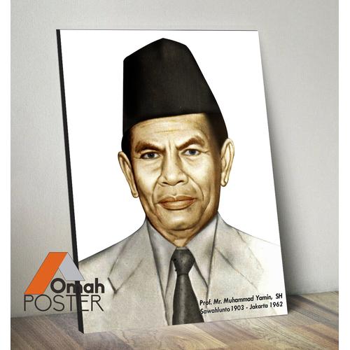 Jual Hiasan Dinding - Poster Kayu - Poster Tokoh Nasional MOH YAMIN ...