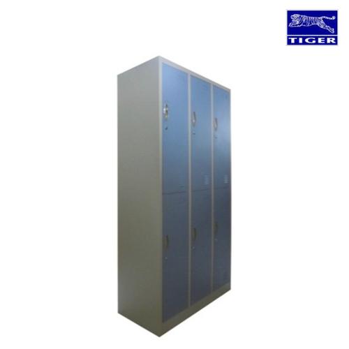 Jual LEMARI LOCKER BESI 6 PINTU ( TIGER CC-C6T ) BLUE LIGHT GREY ...