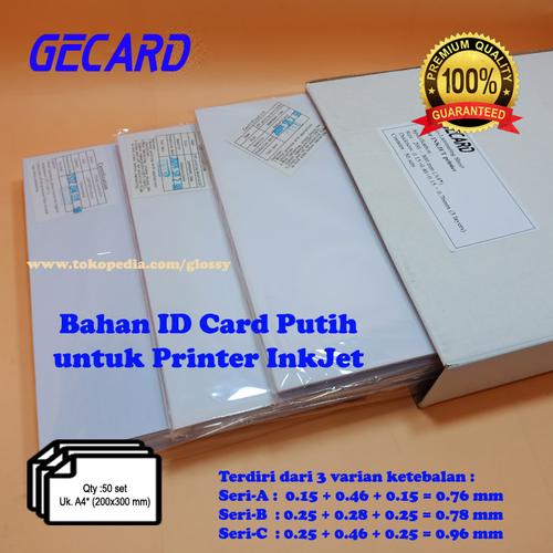 Jual PVC BAHAN ID CARD PUTIH 50 SET - SERI-A - Jakarta Pusat - GLOSSY ...