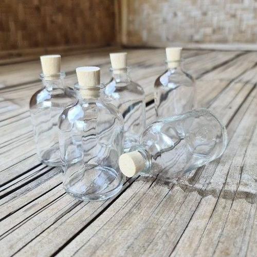 Jual Botol Kaca 50ml Tutup Kayu Gabus Kode TKV50 - Natural - Kota Depok ...