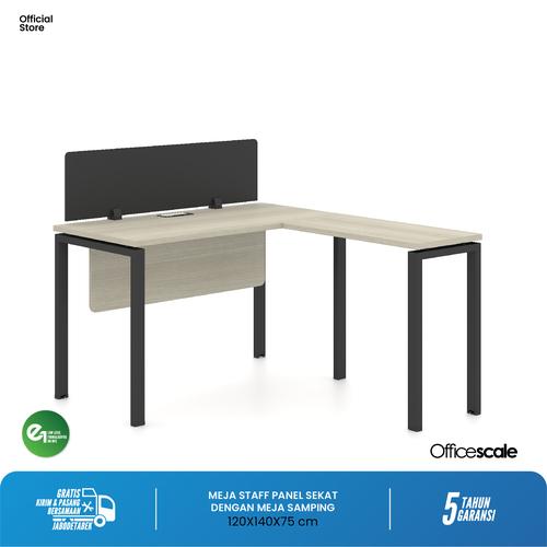 Promo Meja Kerja Kantor | Meja Staff Panel Sekat + Meja Samping Cicil 0 ...