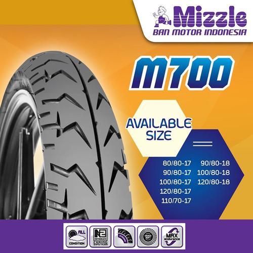 Jual Ban Luar Mizzle M700R 90/80-17 100/80-17 80/80-17 tubeless sporty ...