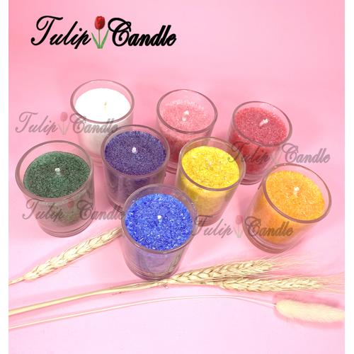 Jual TULIP CANDLE LILIN GELAS KECIL WARNA LILIN DEKORASI - Putih ...