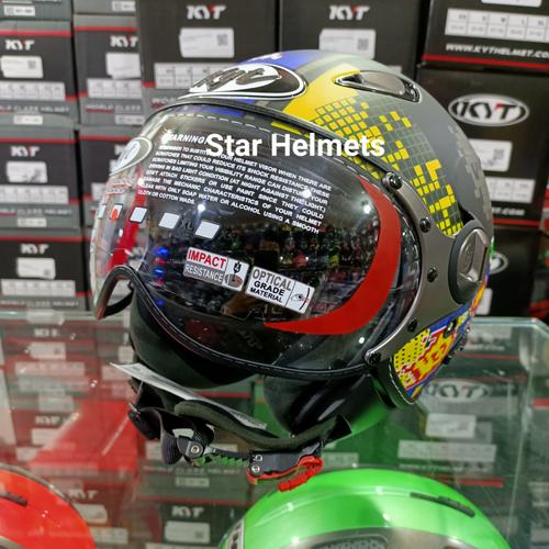 Jual Helm KYT Elsico Motif #7 Black Matt / Yellow / Red - M - Jakarta Barat - Star Helmets ...