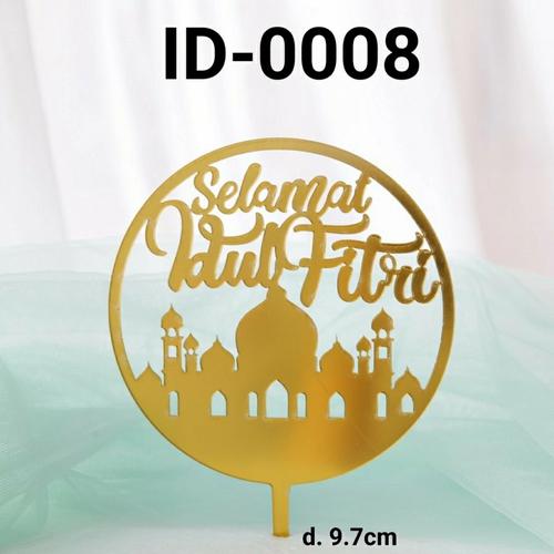 Jual Topper Cake Topper Kue Masjid Idul Fitri Akrilik Topper Cake ...