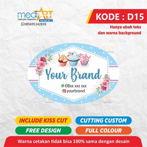 Jual Stiker Label Cake, Stiker Label Kue, Stiker Cookies & Bakery ...