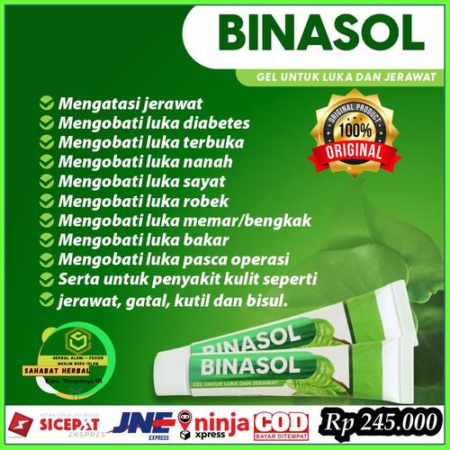Jual Salep Binasol Hebal Binasol Gel Mengatasi Luka Diabetes Oroginal ...