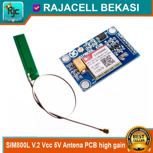 Jual SIM800L V.2 Vcc 5V Antena PCB high gain GSM GPRS Module Arduino ...