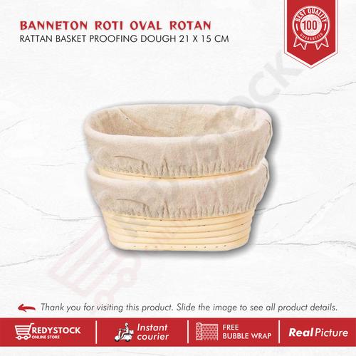 Jual BANNETON ROTI OVAL ROTAN / RATTAN BASKET PROOFING DOUGH ...