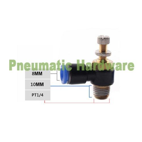 Jual 8mm 1/4 " Fitting pneumatic Flow Speed Control Valve Controller ...