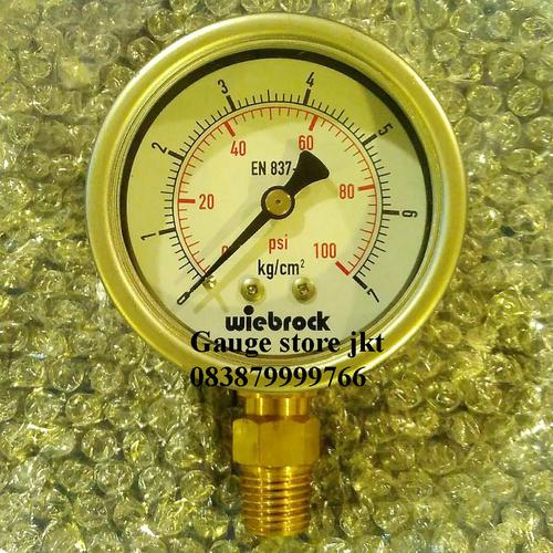 Jual Pressure Gauge Model Raket 2 1/2" x 7 Kg/cm2 SS Brass HC Wiebrock - Jakarta Barat ...