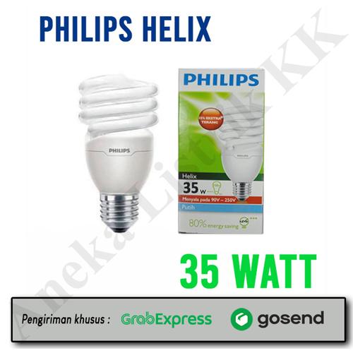 Jual PHILIPS TORNADO HELIX 35W PUTIH E27 6500K SPIRAL 35Watt 35 W Watt ...