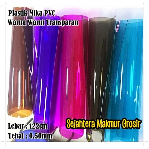 Jual Plastik Mika Lentur Warna Warni PVC Flexible Tebal 0.50mm Lebar 122cm - 0,30mm, Merah ...